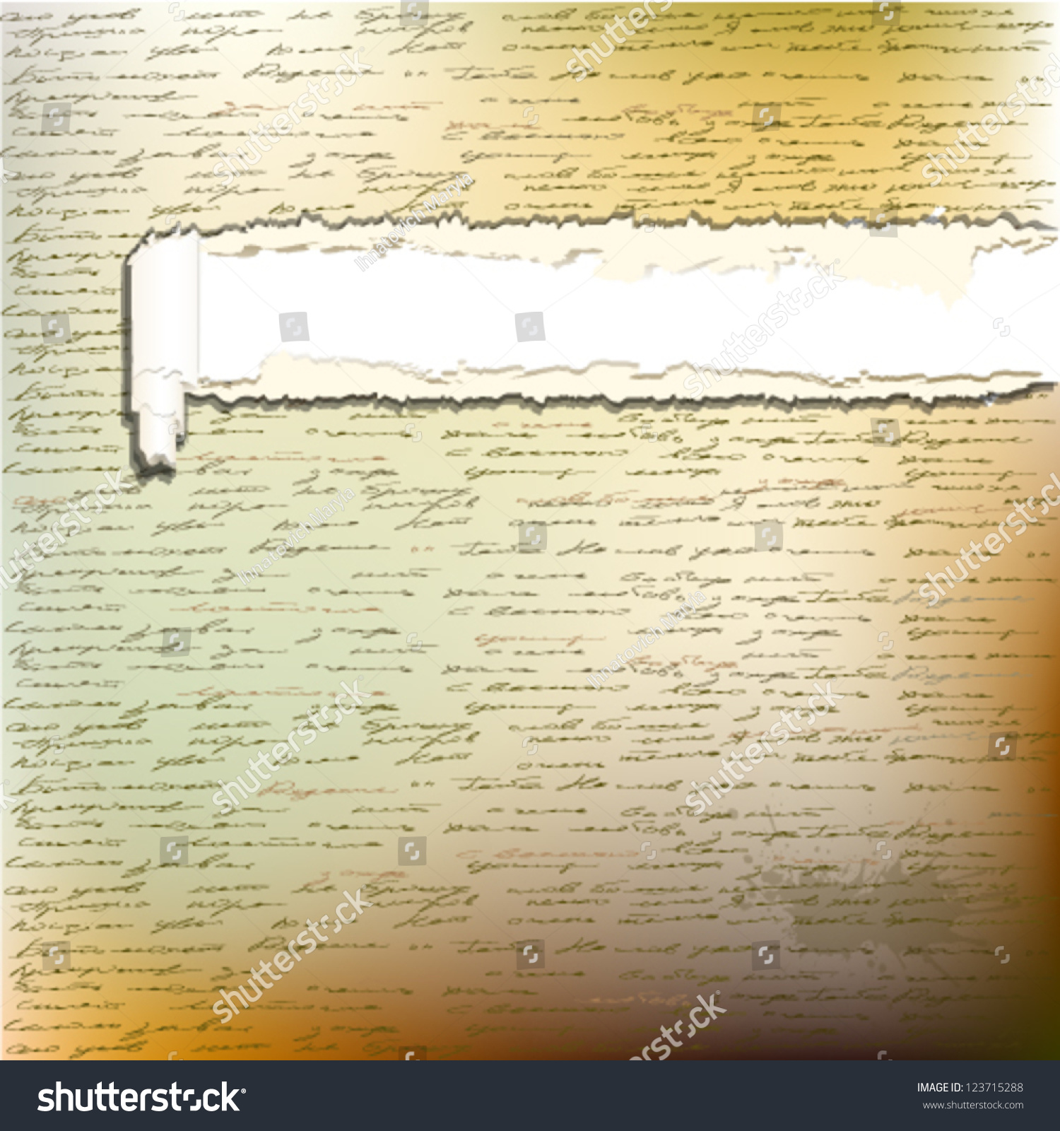 Old Letter Stock Vector (Royalty Free) 123715288
