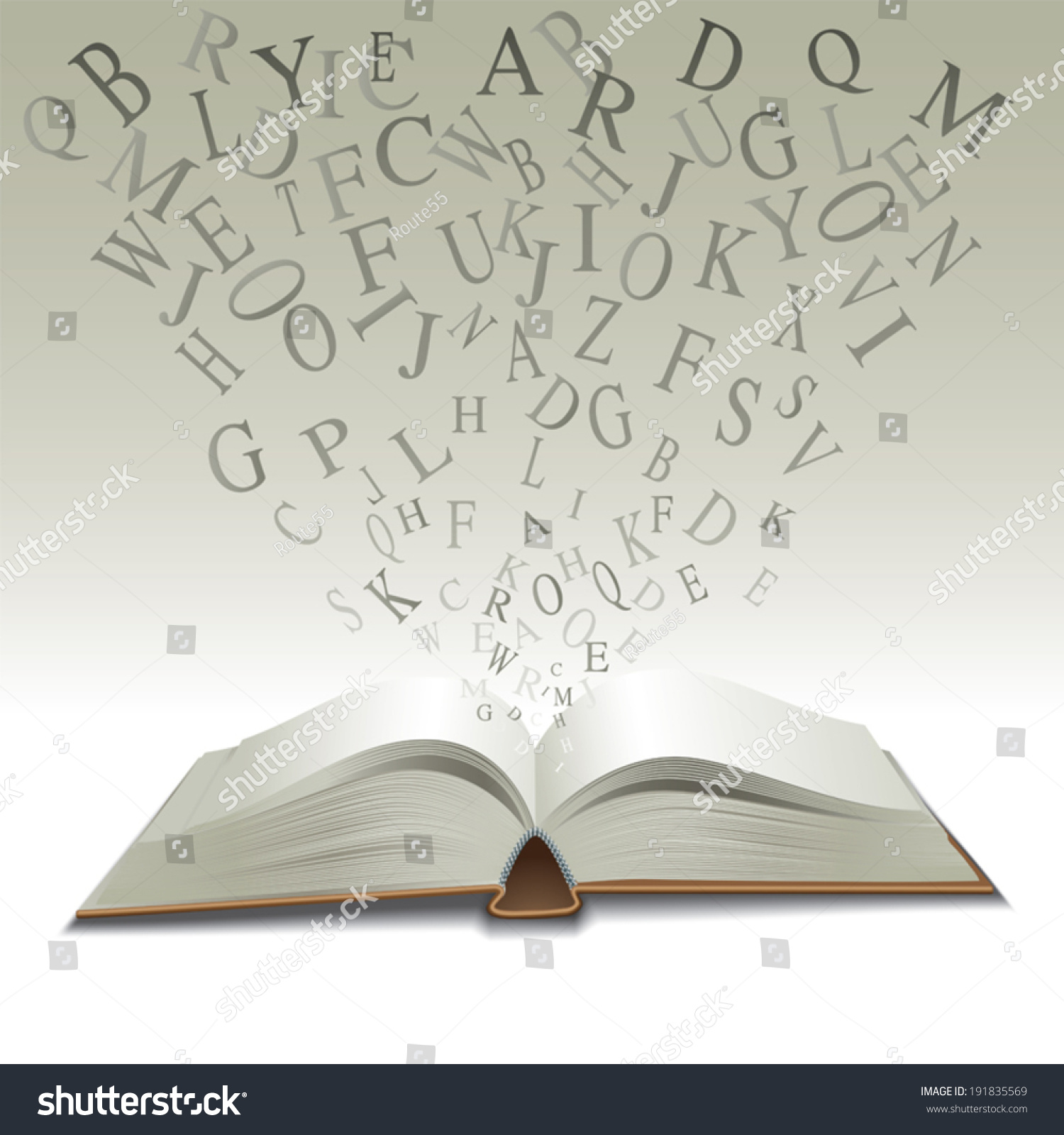 Open Book Letters Vector Illustration: เวกเตอร์สต็อก (ปลอดค่าลิขสิทธิ์ ...