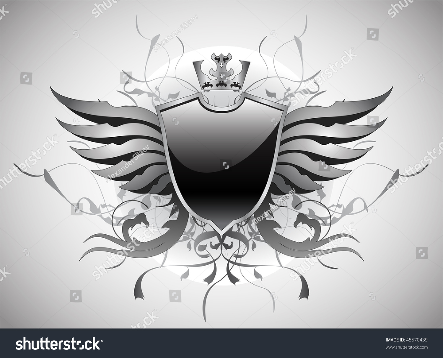 Ornate Heraldic Shield Stock Vector (Royalty Free) 45570439 | Shutterstock