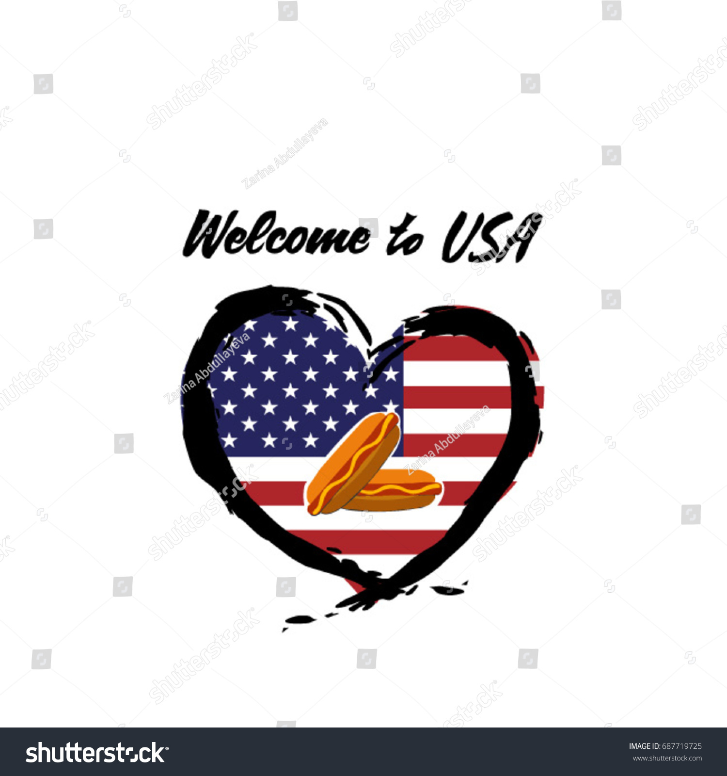 Usa Logo Vector Stock Vector (Royalty Free) 687719725