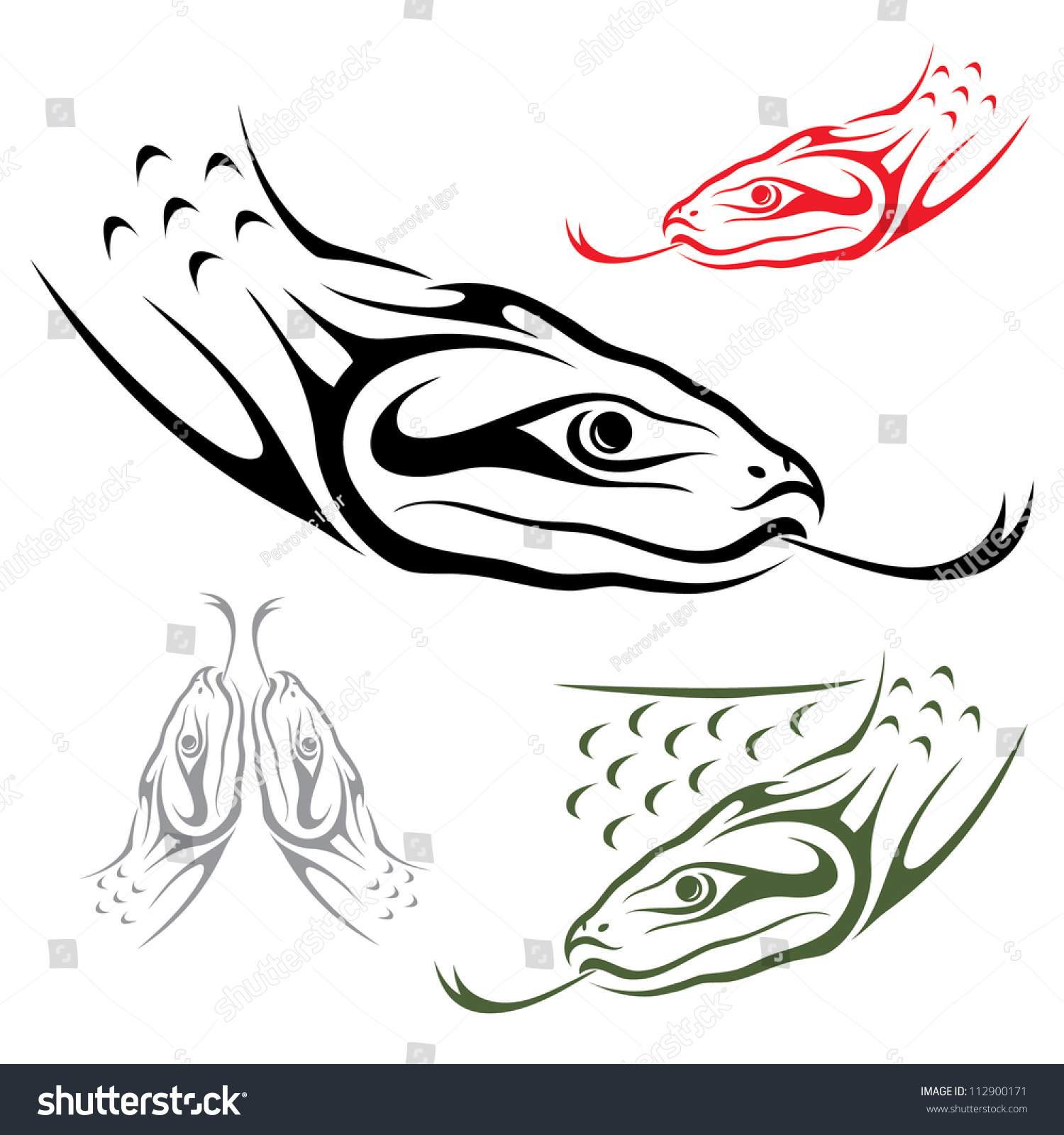 Anaconda Snake Vector Illustration Stock Vector (Royalty Free) 112900171