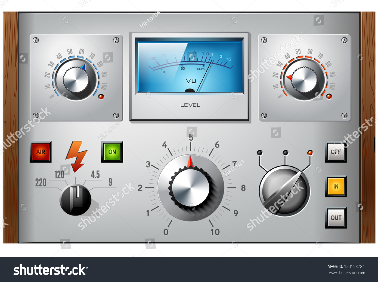 Analog Controls Interface Elements Set Vector Stock Vector Royalty