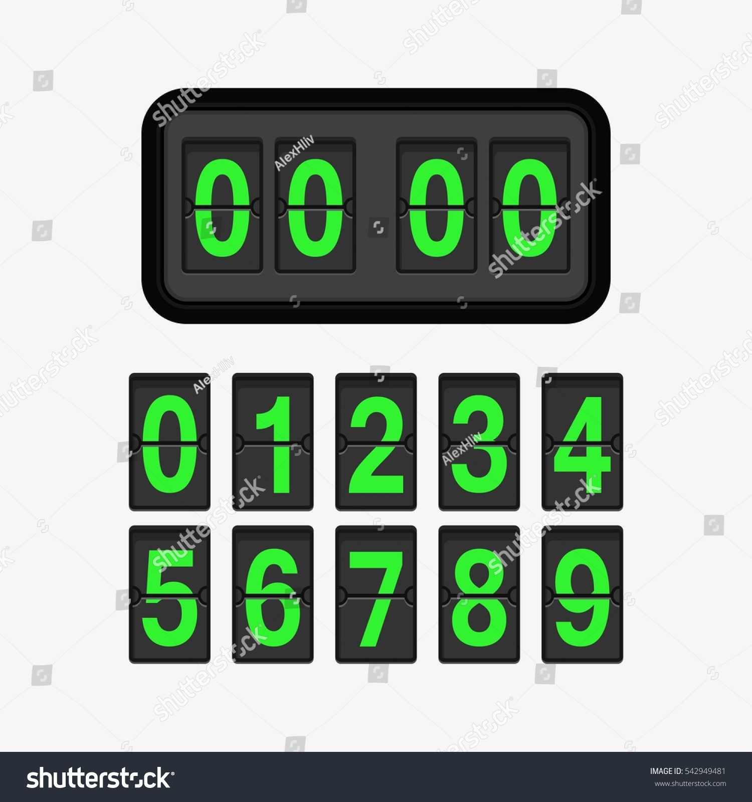 Analog Flip Clock Counter Retro Design Stock Vector (Royalty Free ... Analog Flip Clock Counter Retro Design Stock Vector (Royalty Free ...