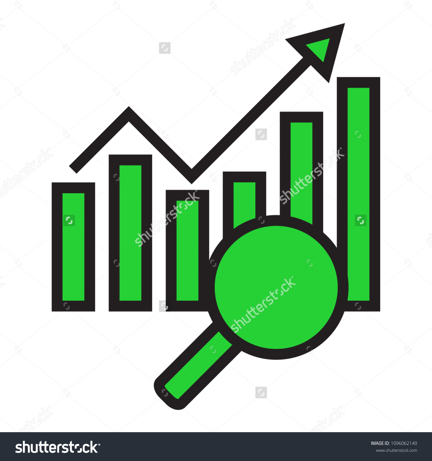 Analysis Chart Data Growth Increase Line Stock Vector (Royalty Free ...