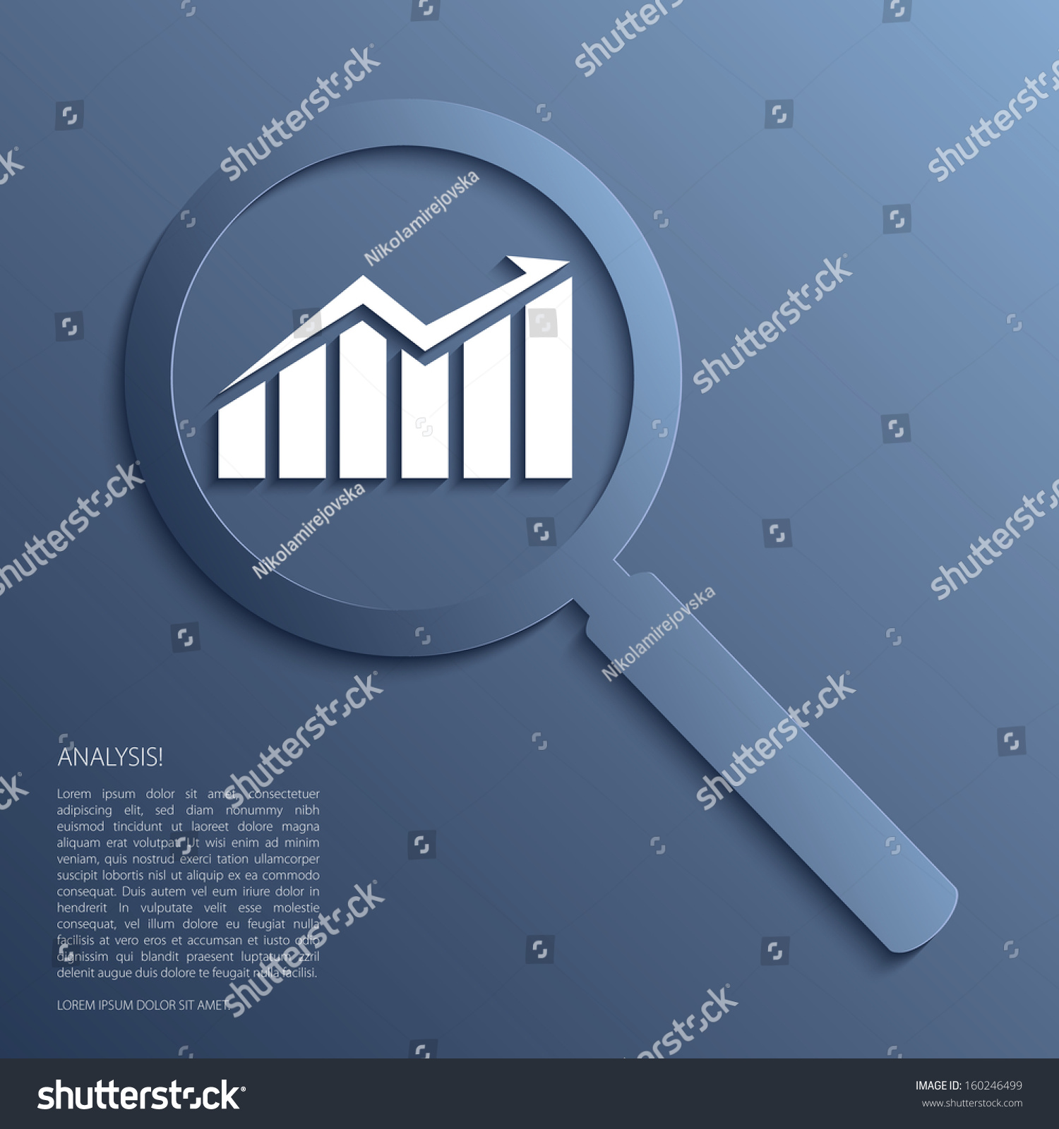 Analysis Magnifying Glass Icon Vector Stock Vector (Royalty Free ...