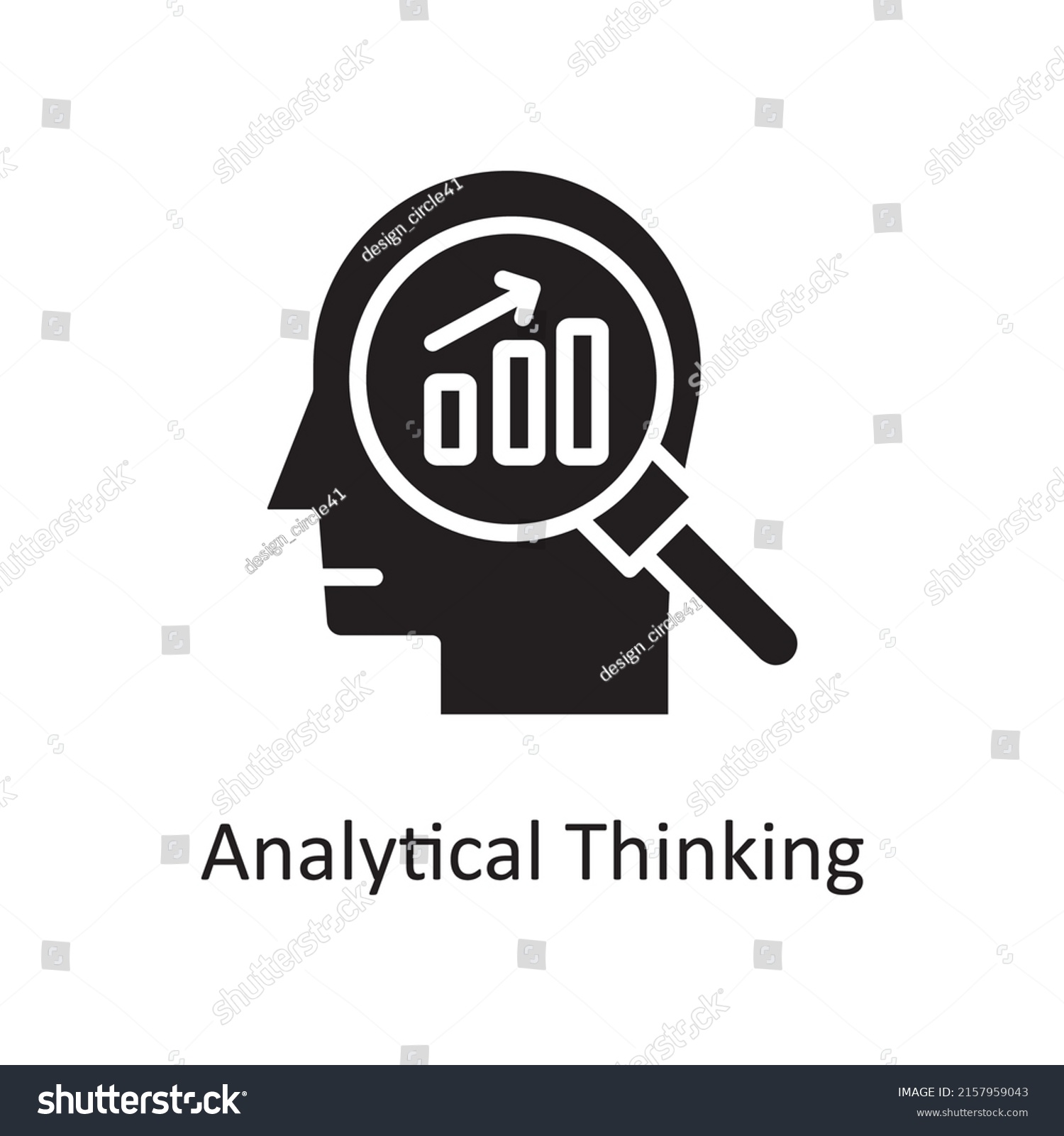 Analytical Thinking Vector Solid Icon Design Stock Vector (Royalty Free ...