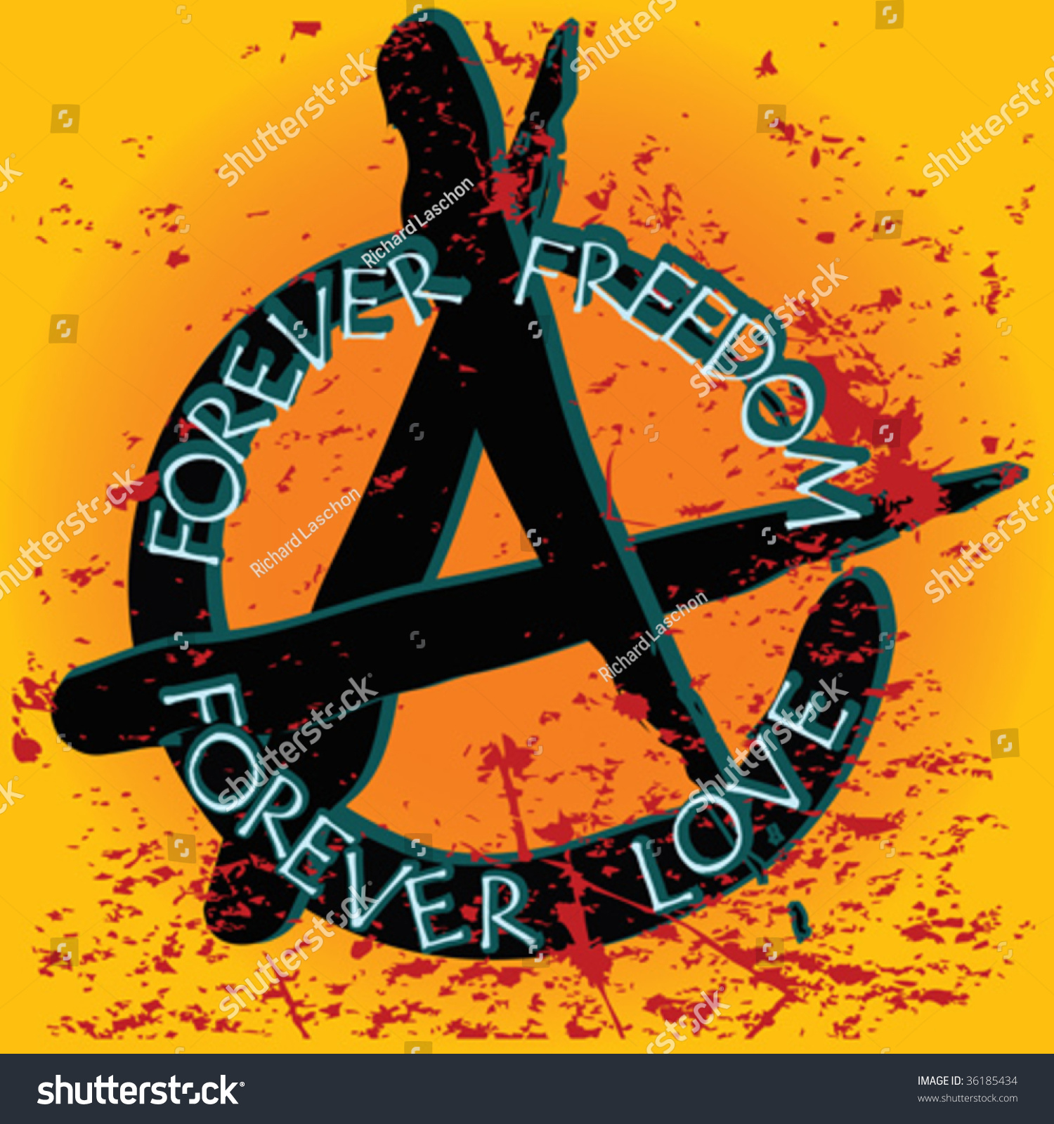 Anarchy Illustration Vector Art Stock Vector (Royalty Free) 36185434
