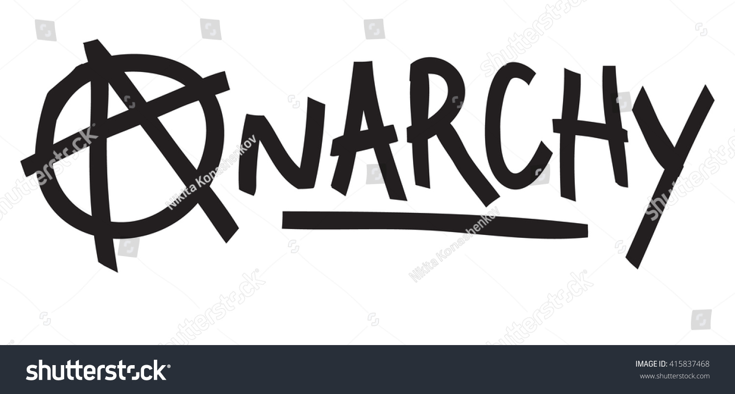 Anarchy Symbol Drawing Vector Illustration Stock Vector 415837468 ...