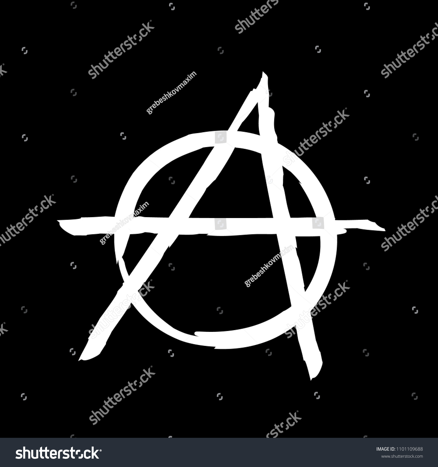 Anarchy Symbol Vector Sign Stock Vector (Royalty Free) 1101109688