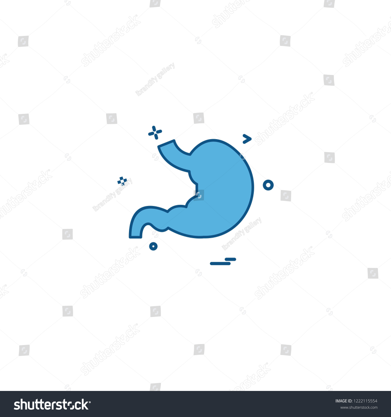 Anatomy Human Stomach Organ Stomach Icon Stock Vector Royalty Free