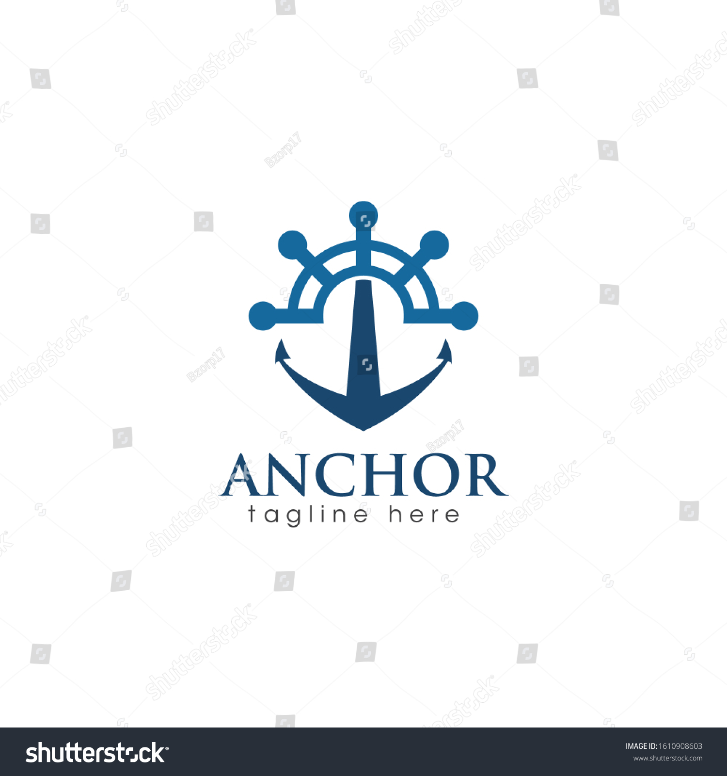 Anchor Logo Icon Vector Template Stock Vector (Royalty Free) 1610908603 ...