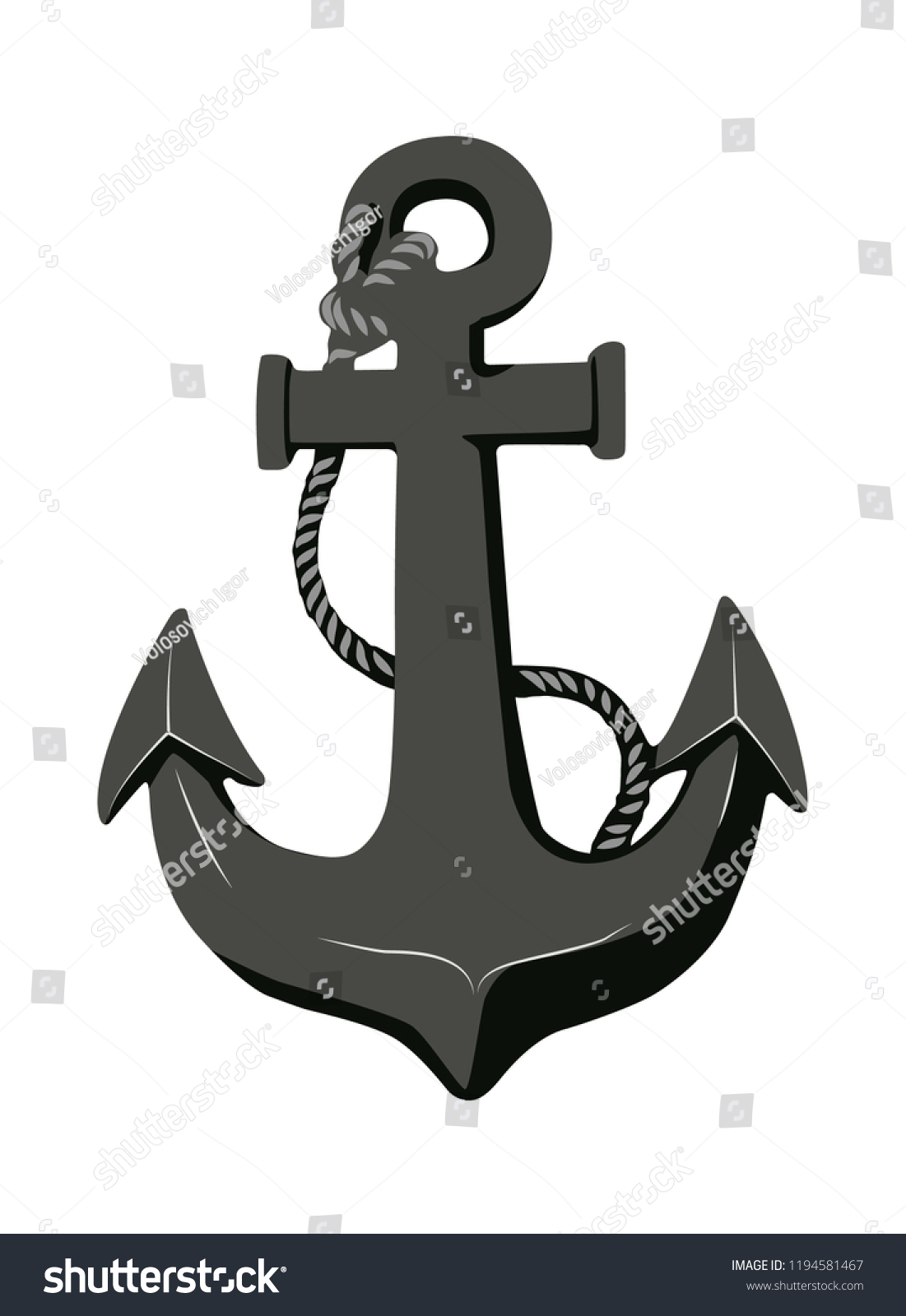 Anchor Realistic Vector Illustration Isolated: เวกเตอร์สต็อก (ปลอดค่า ...