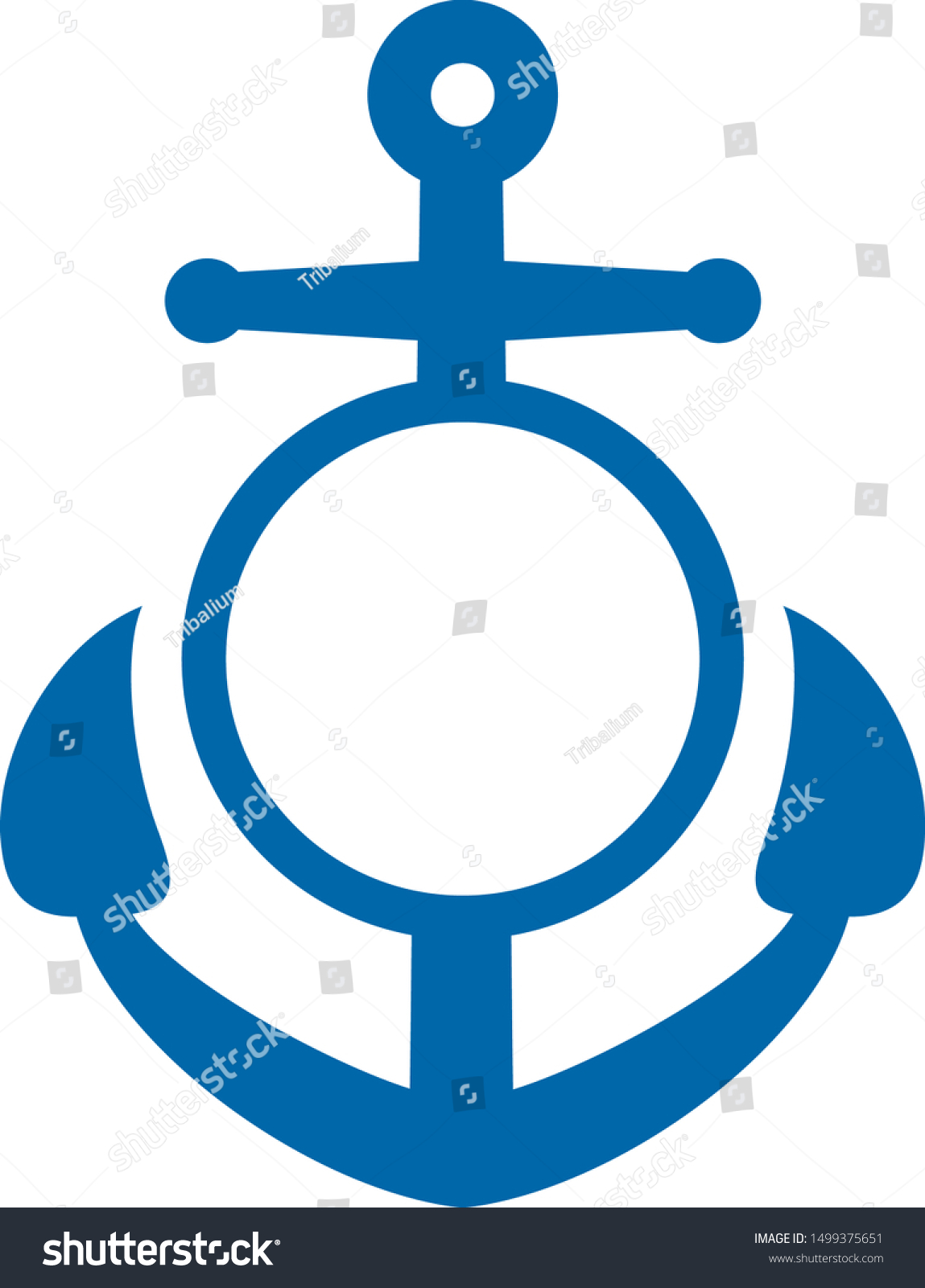 Anchor Vector Illustration Monogram Design Stock Vector (Royalty Free ...
