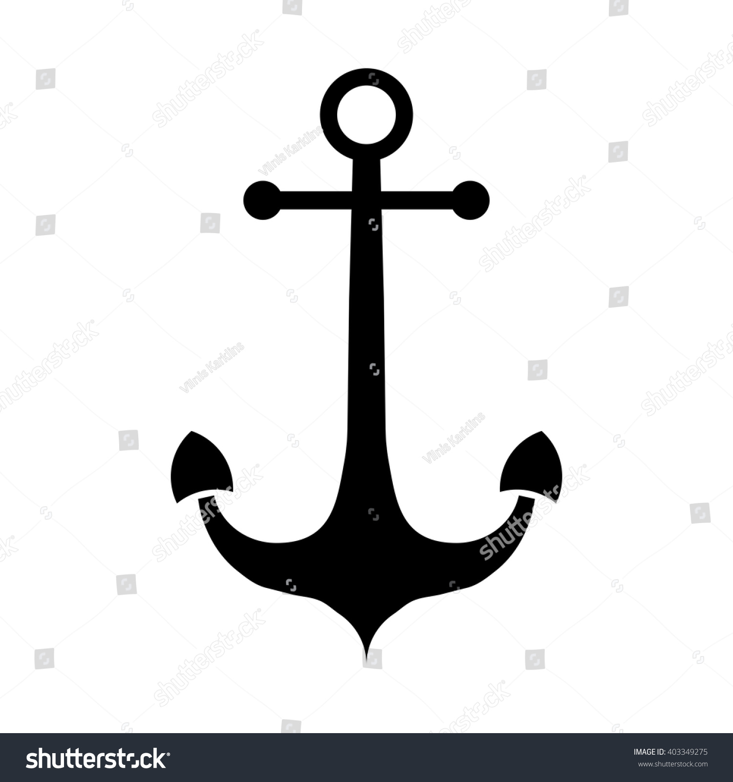 Anchor Vector Rope Symbol Stock Vector (Royalty Free) 403349275