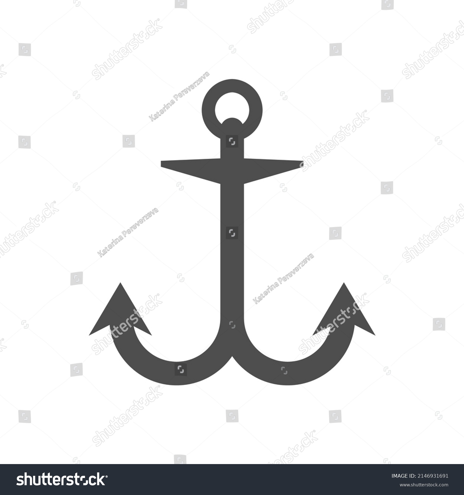 Anchor Vector Single Icon Separate Isolated Stock Vector (Royalty Free ...