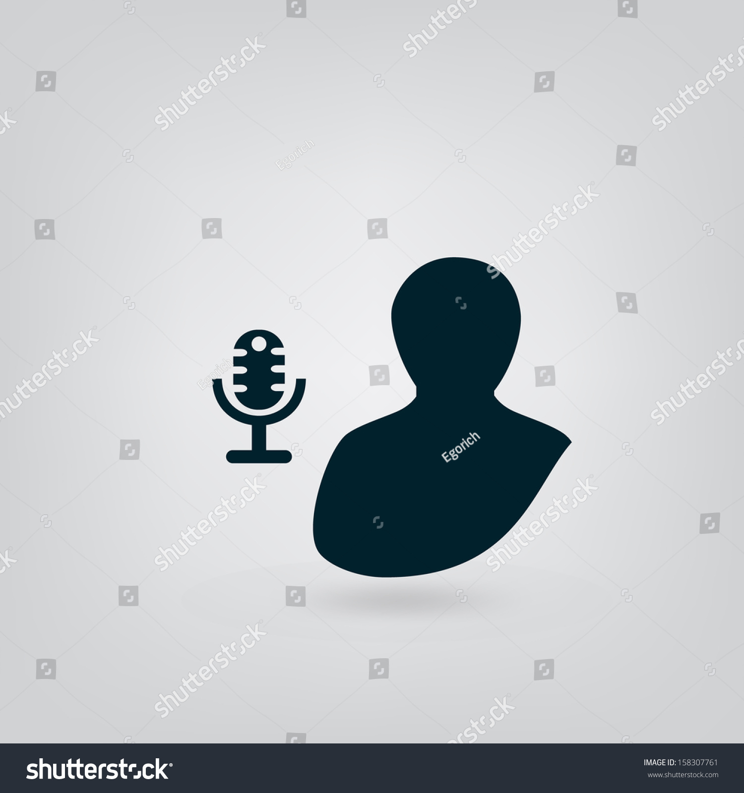 Anchorman Icon Stock Vector (Royalty Free) 158307761 | Shutterstock