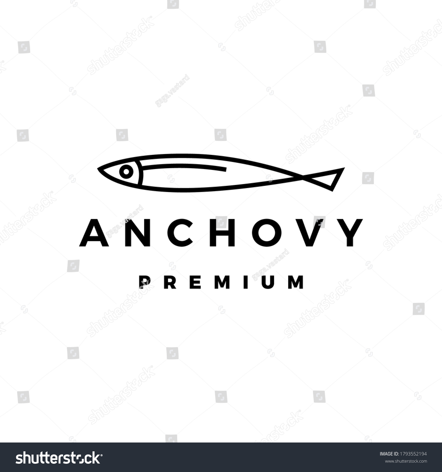Anchovy Logo Vector Icon Illustration Stock Vector (Royalty Free ...