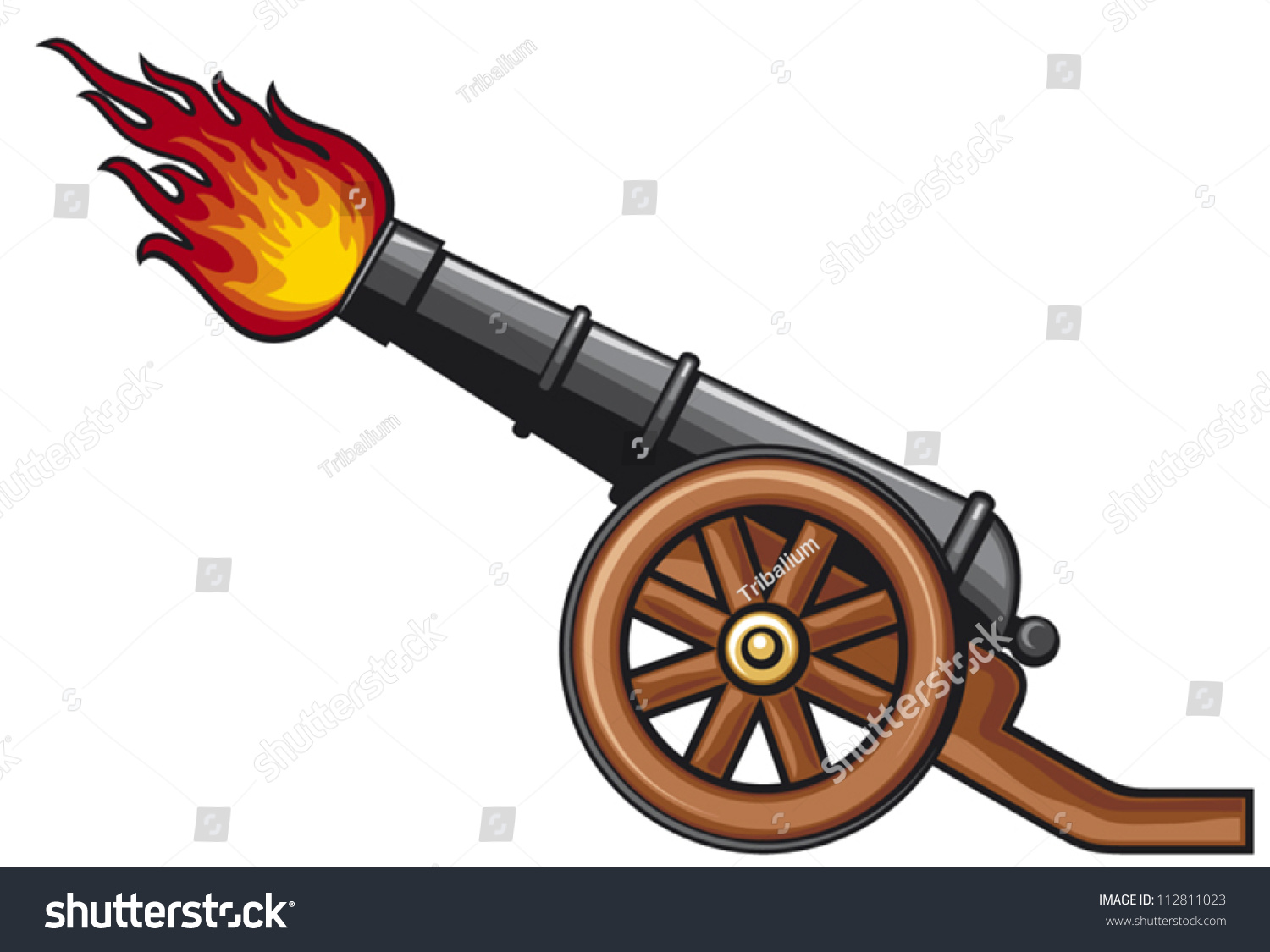 Ancient Cannon Stock Vector 112811023 - Shutterstock