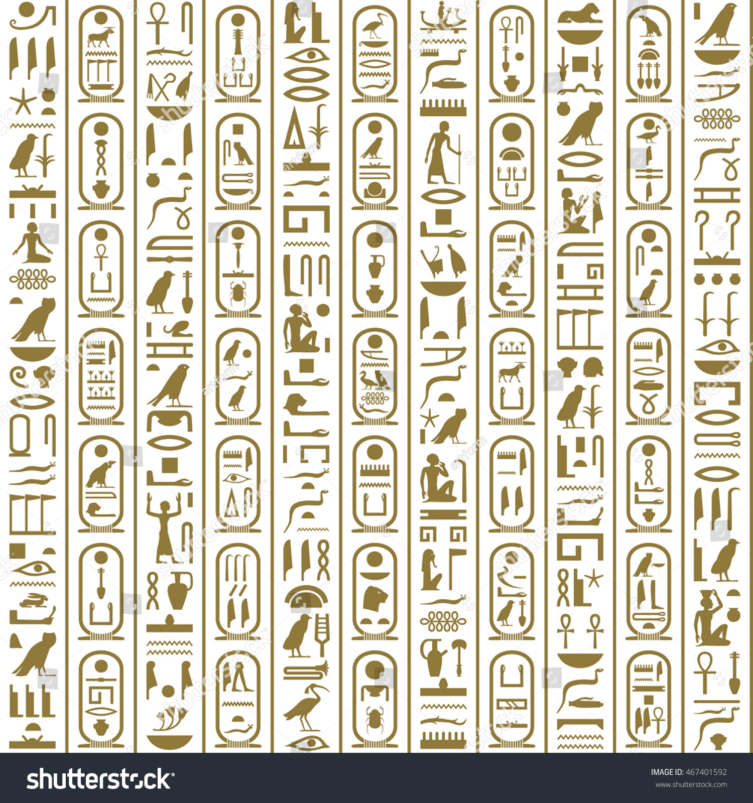 Ancient Egyptian Writing Stock Vector 467401592 - Shutterstock