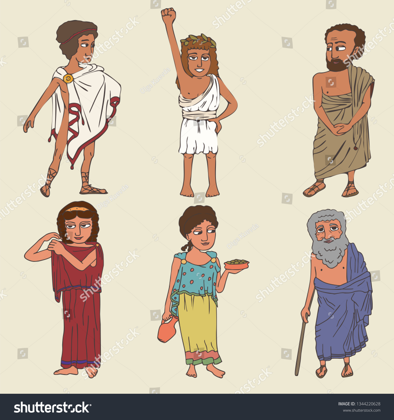 Ancient Greek Characters Set: เวกเตอร์สต็อก (ปลอดค่าลิขสิทธิ์ ...