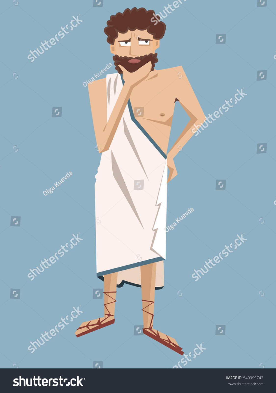 Stock vektor „Ancient Greek Philosopher Vector Cartoon“ (bez autorských ...