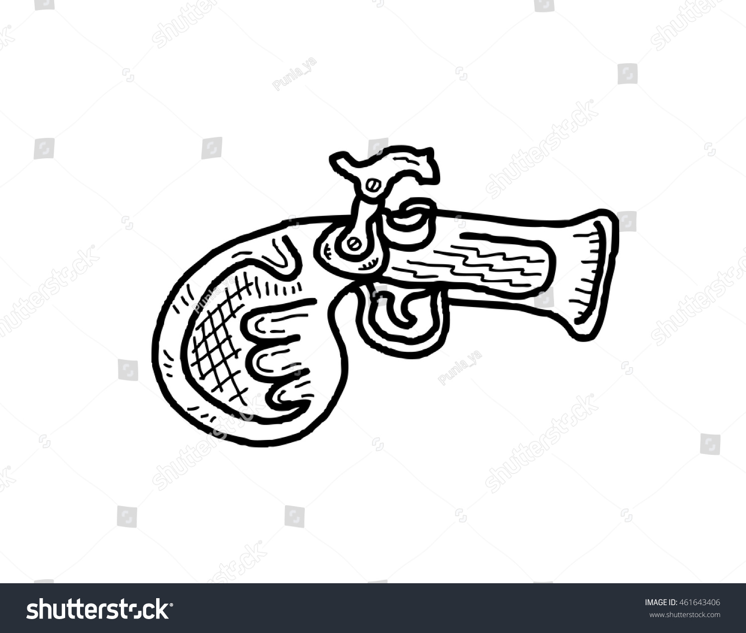 Ancient Gun Icon Stock Vector (Royalty Free) 461643406 | Shutterstock
