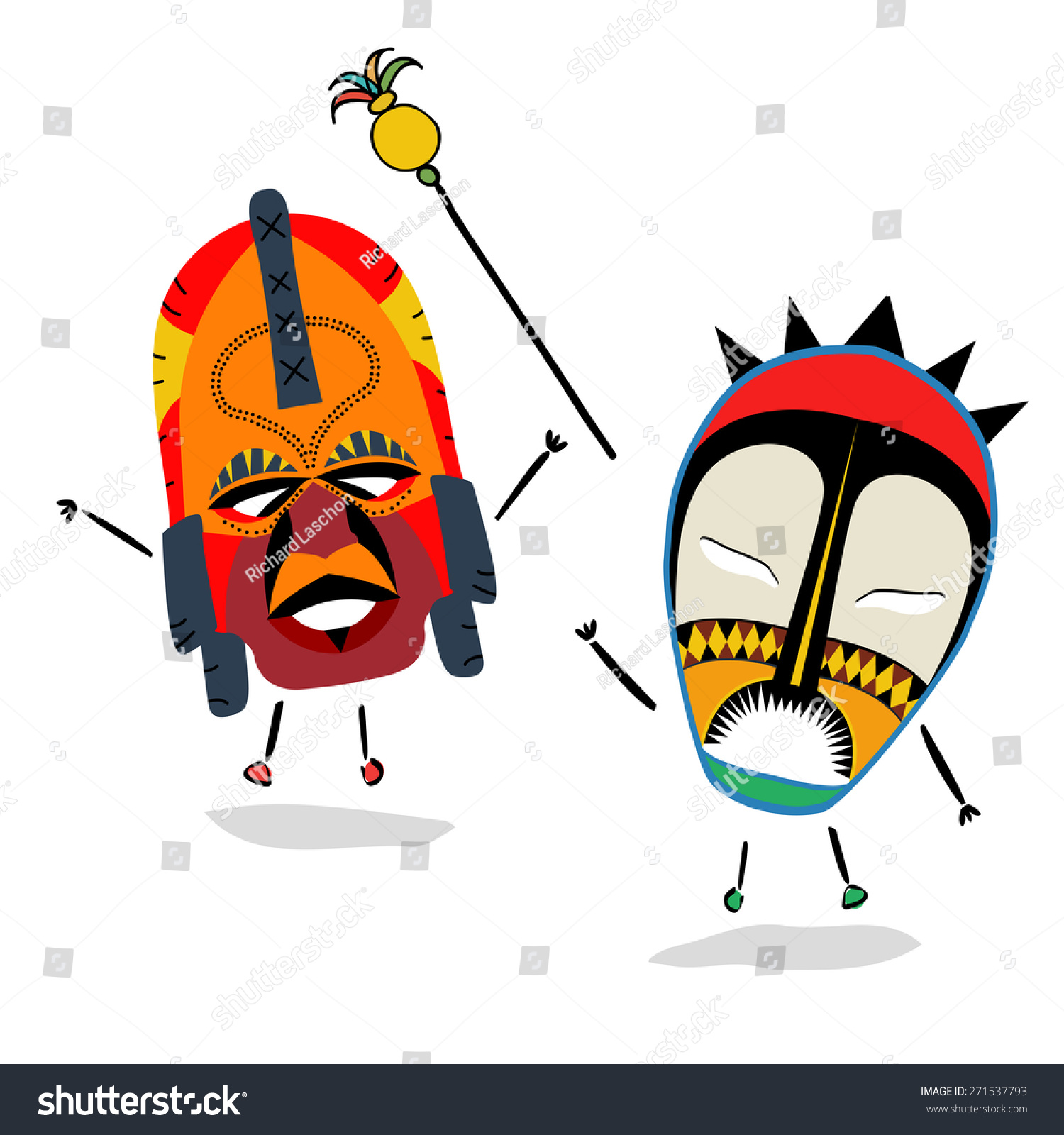 Ancient Shaman Characters Stock Vector (Royalty Free) 271537793 ...