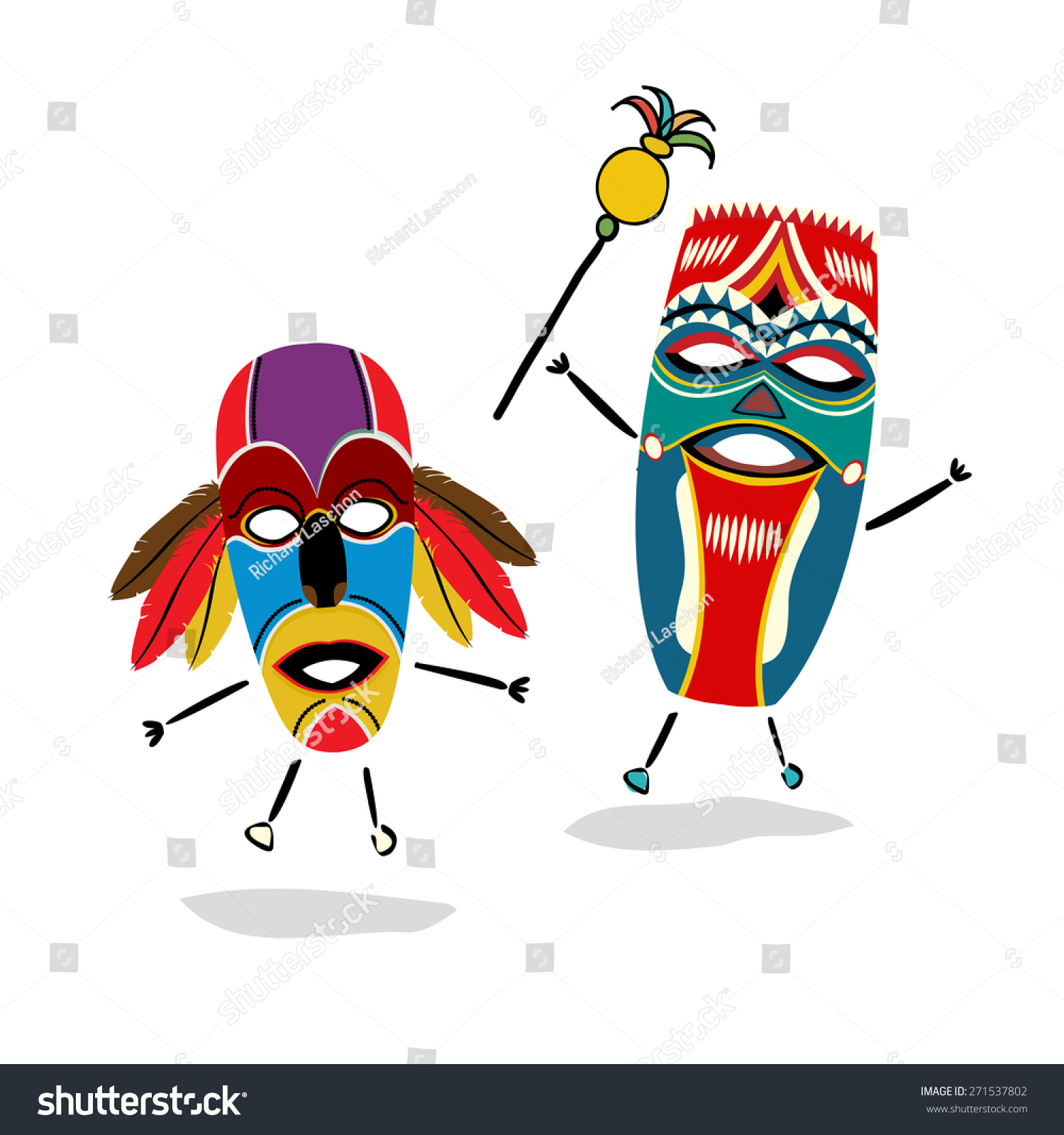 Ancient Shaman Characters Stock Vector (Royalty Free) 271537802 ...