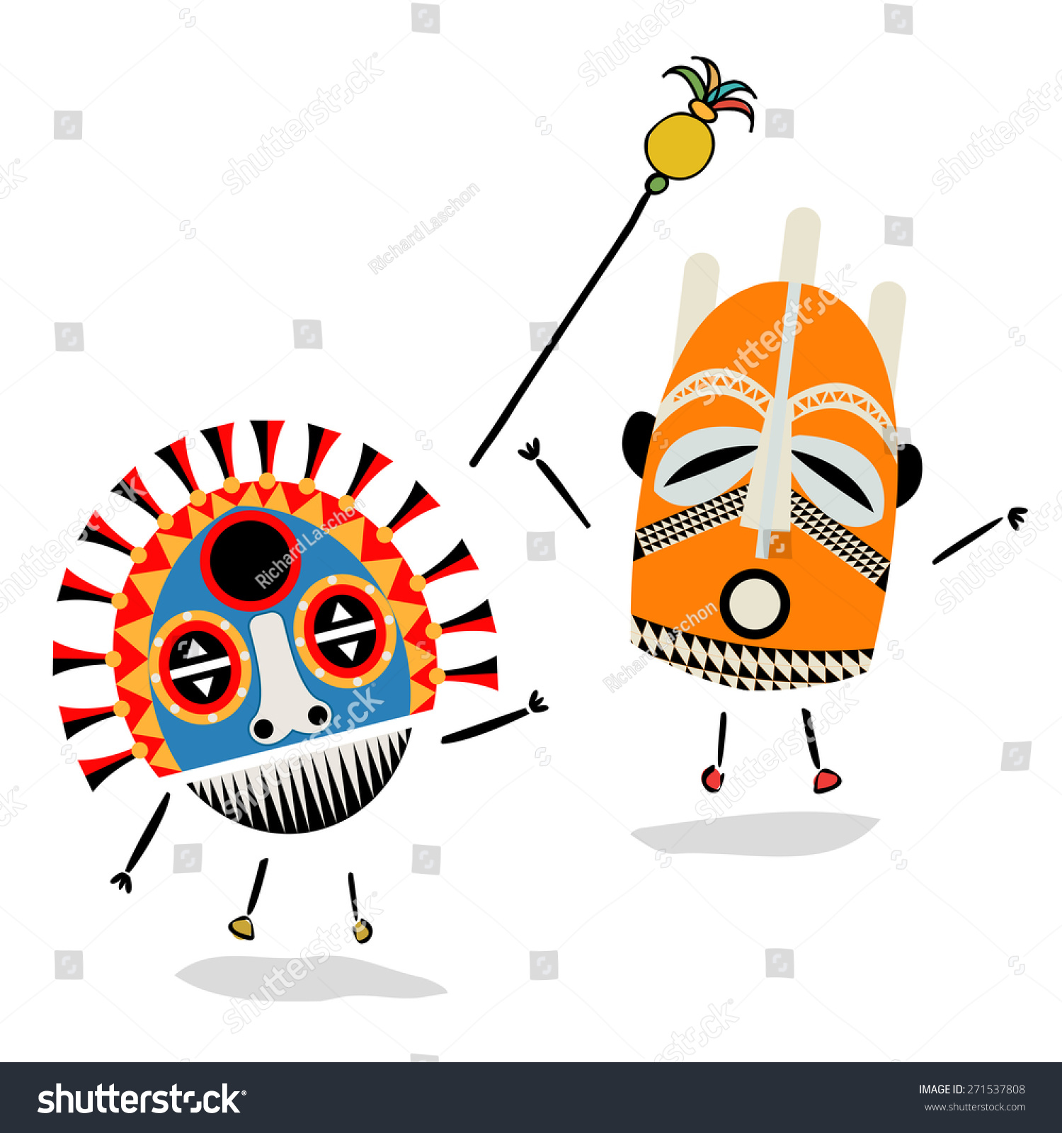 Ancient Shaman Characters Stock Vector (Royalty Free) 271537808