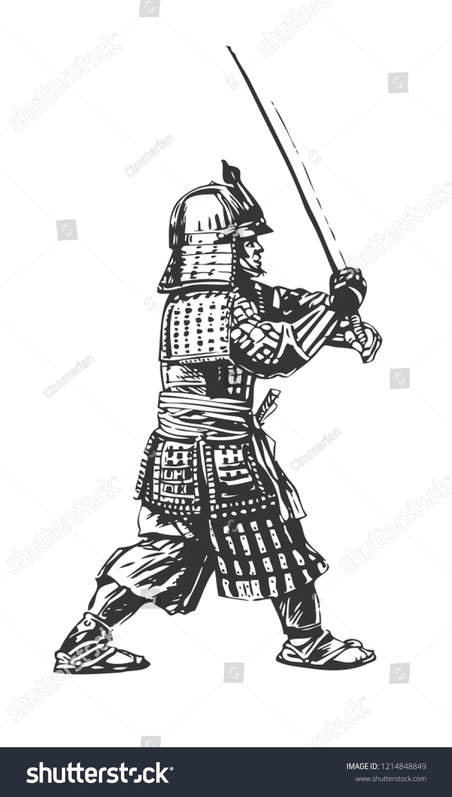 Ancient Warrior Mongol Chinese Stock Vector (Royalty Free) 1214848849 ...