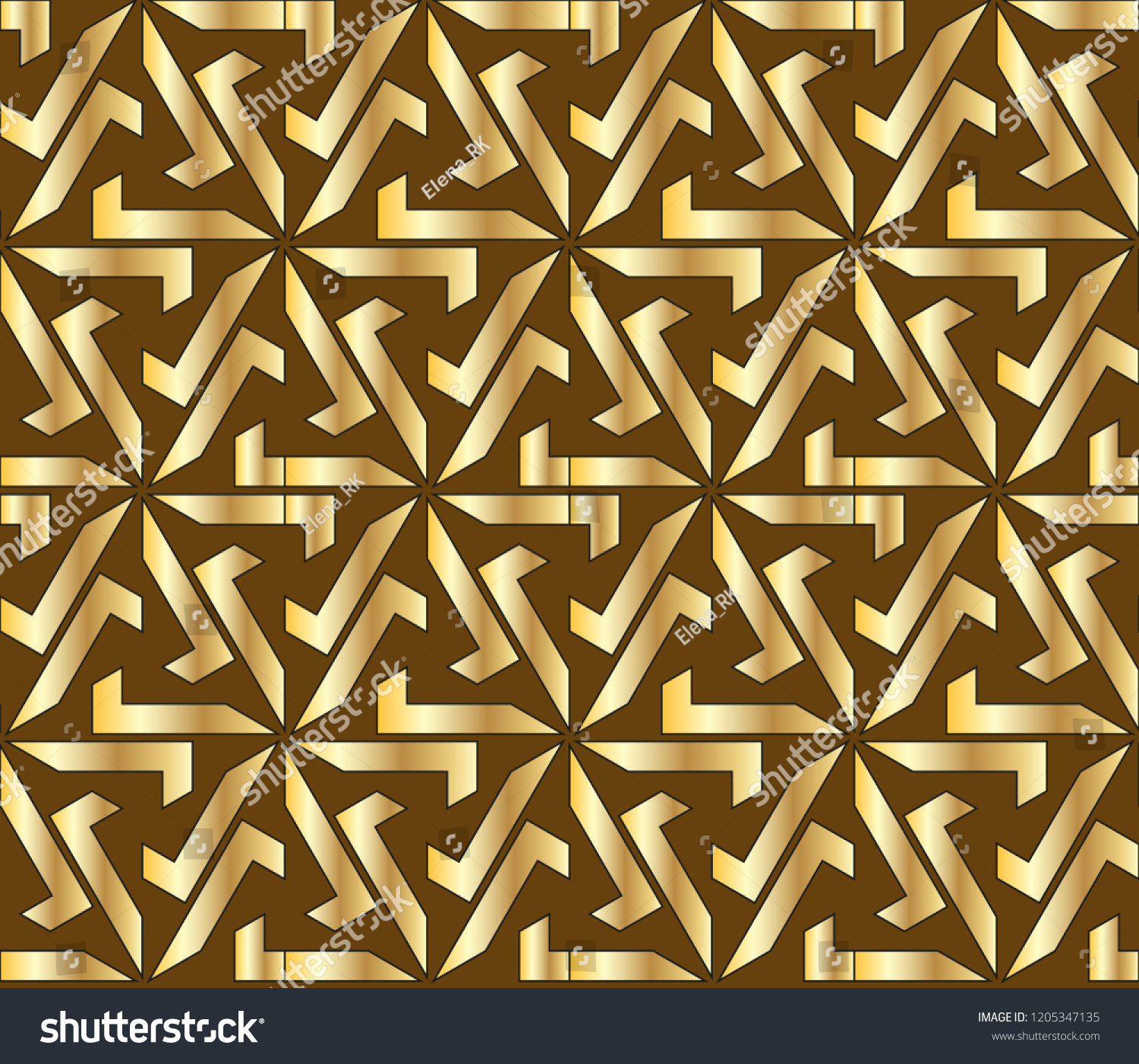 Golden Geometric Pattern Vector Illustration Stock Vector (Royalty Free ...