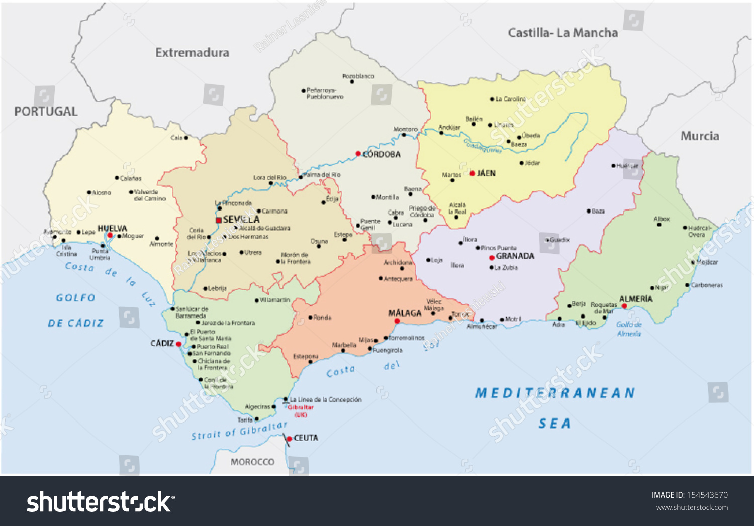 map of andalusia