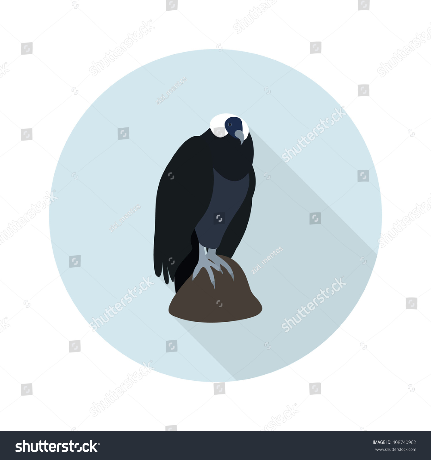 Andean Condor Vector Illustration Stock Vector (Royalty Free) 408740962