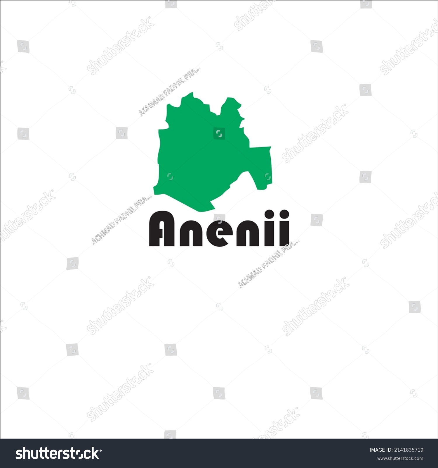 Anenii Map On White Background Stock Vector (Royalty Free) 2141835719 ...