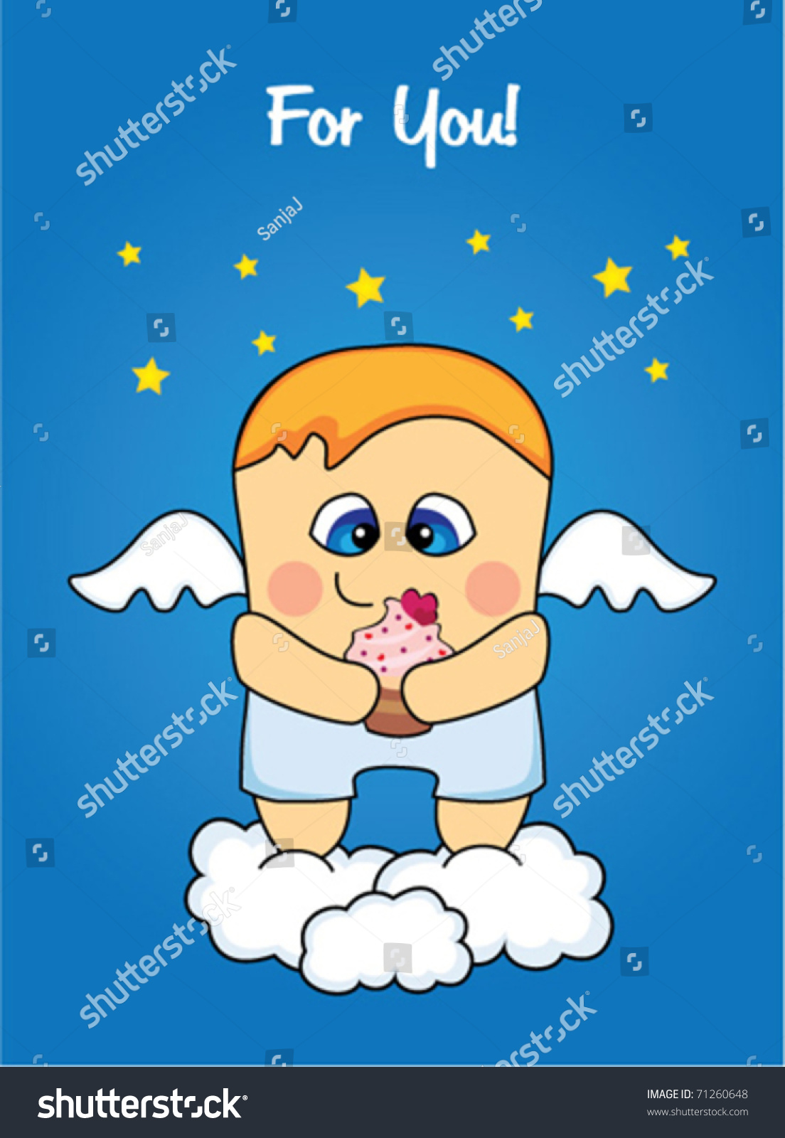 Angel Boy Stock Vector (Royalty Free) 71260648 | Shutterstock