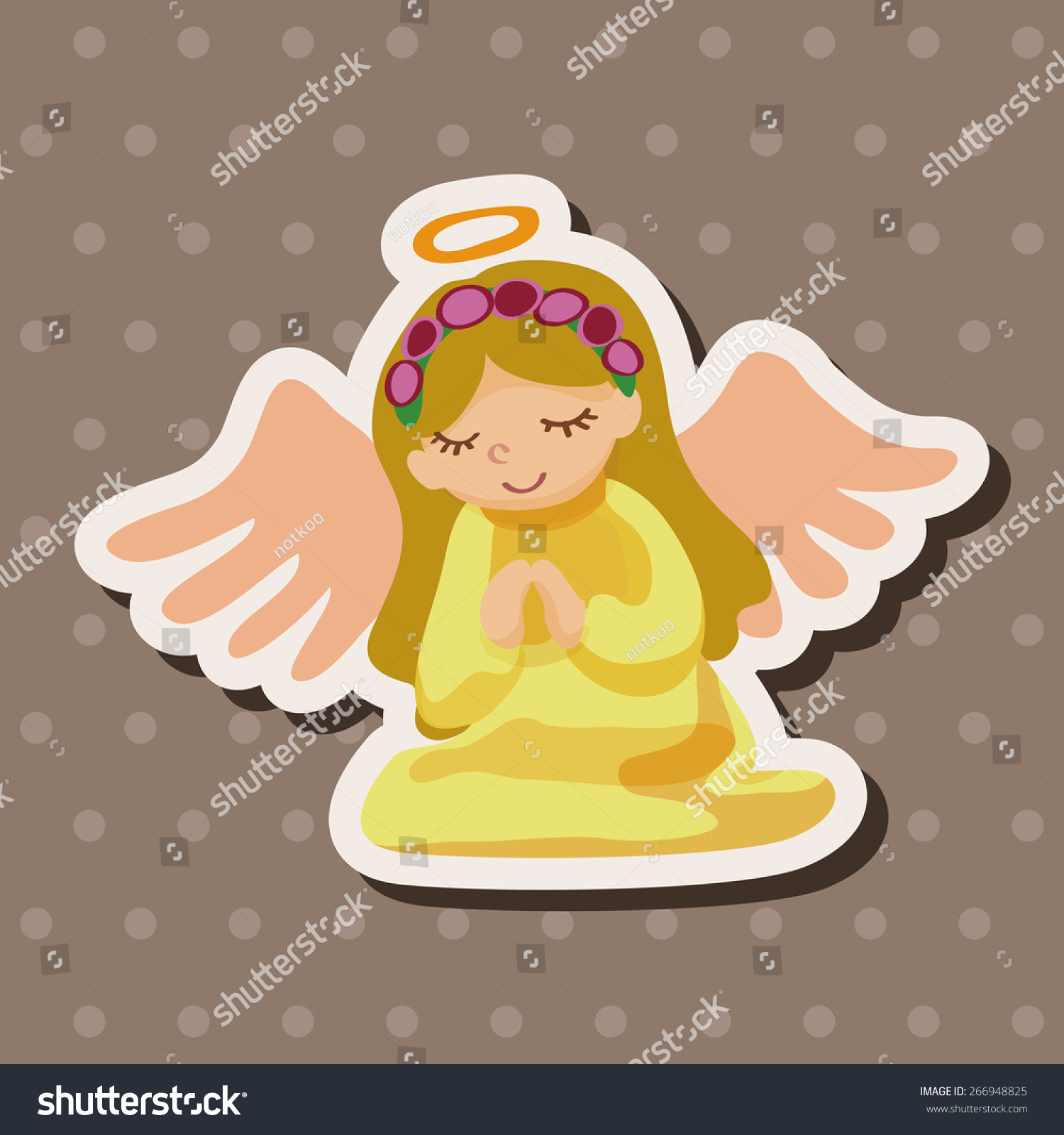 Angel Cartoon Design Elements Vector 스톡 벡터(로열티 프리) 266948825 | Shutterstock