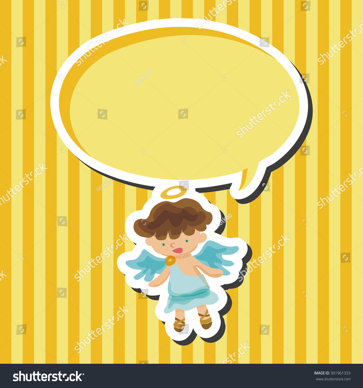 Angel Cartoon Design Elements Vector Stock Vector (Royalty Free ...