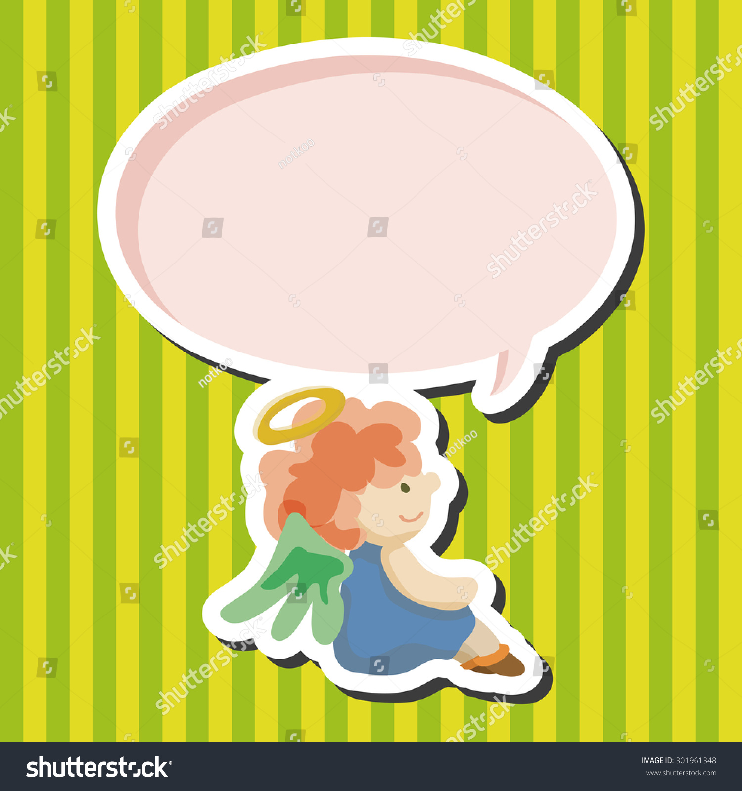 Angel Cartoon Design Elements Vector Stock Vector (Royalty Free ...