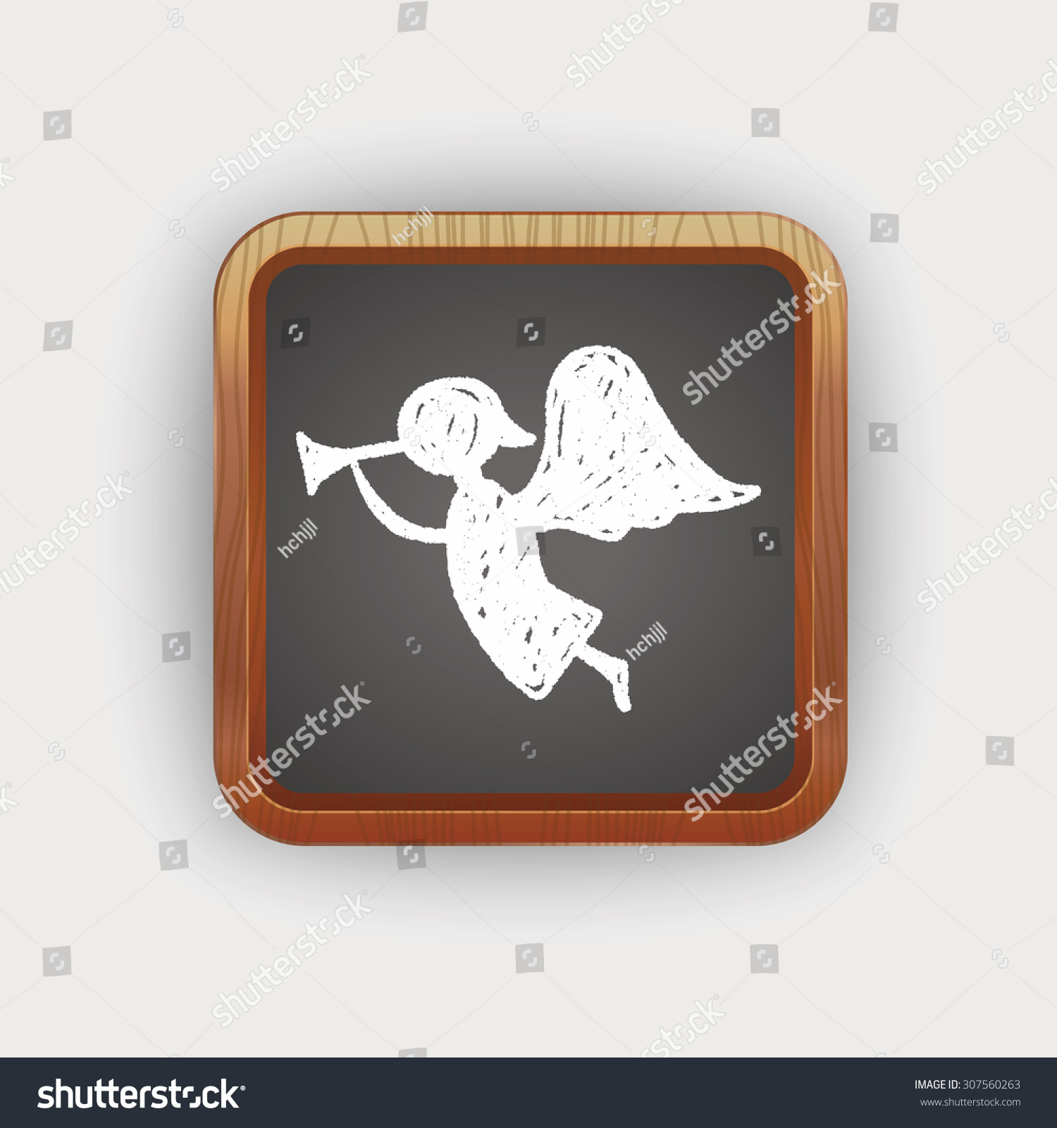 Angel Doodle Stock Vector (Royalty Free) 307560263