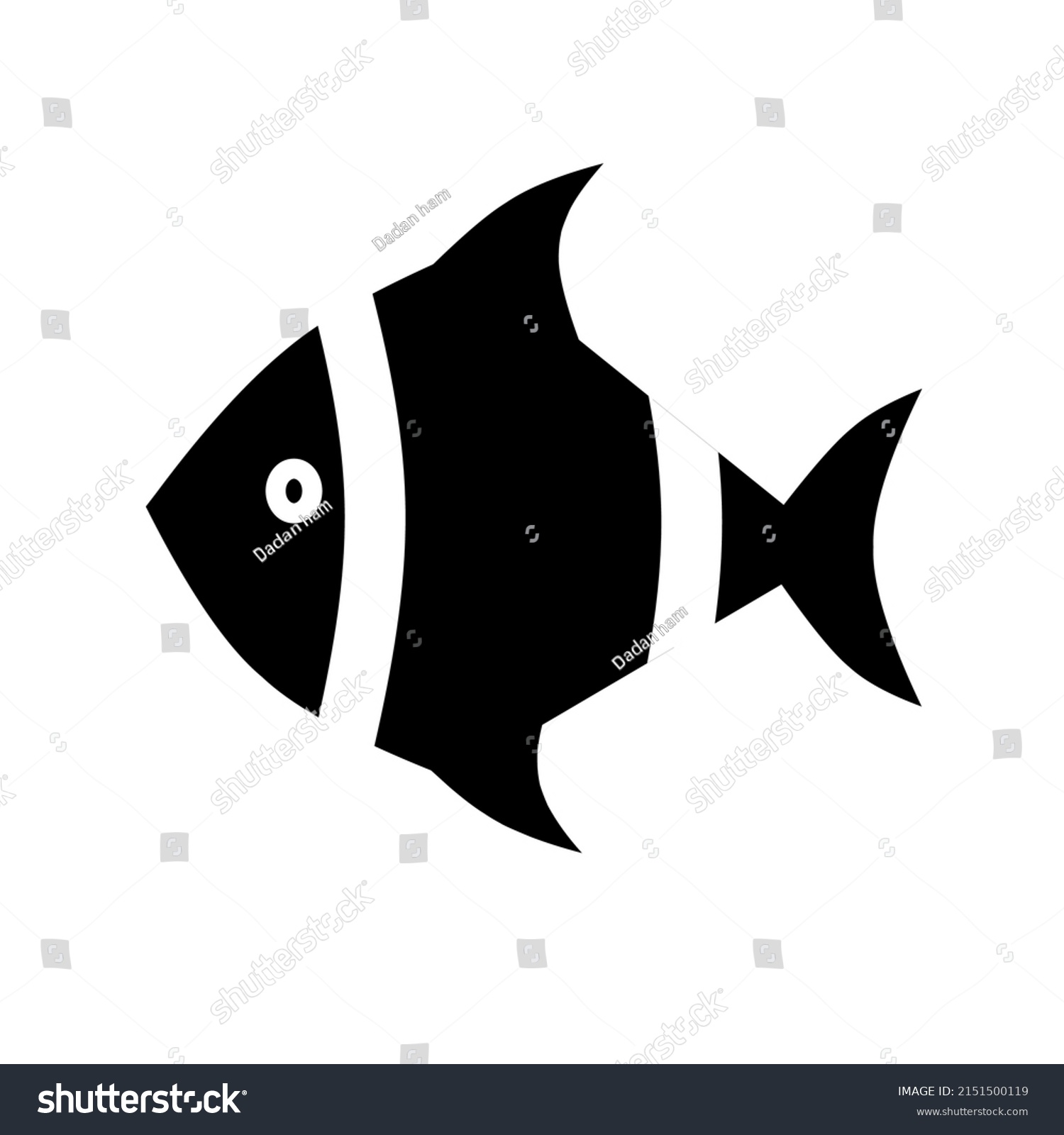 Angel Fish Icon Vector On White Stock Vector (Royalty Free) 2151500119 ...