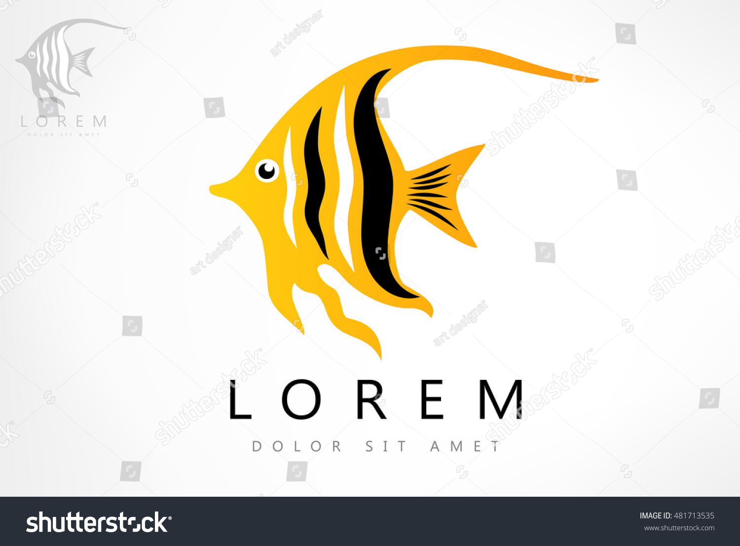 Angel Fish Vector Stock Vector (Royalty Free) 481713535 | Shutterstock