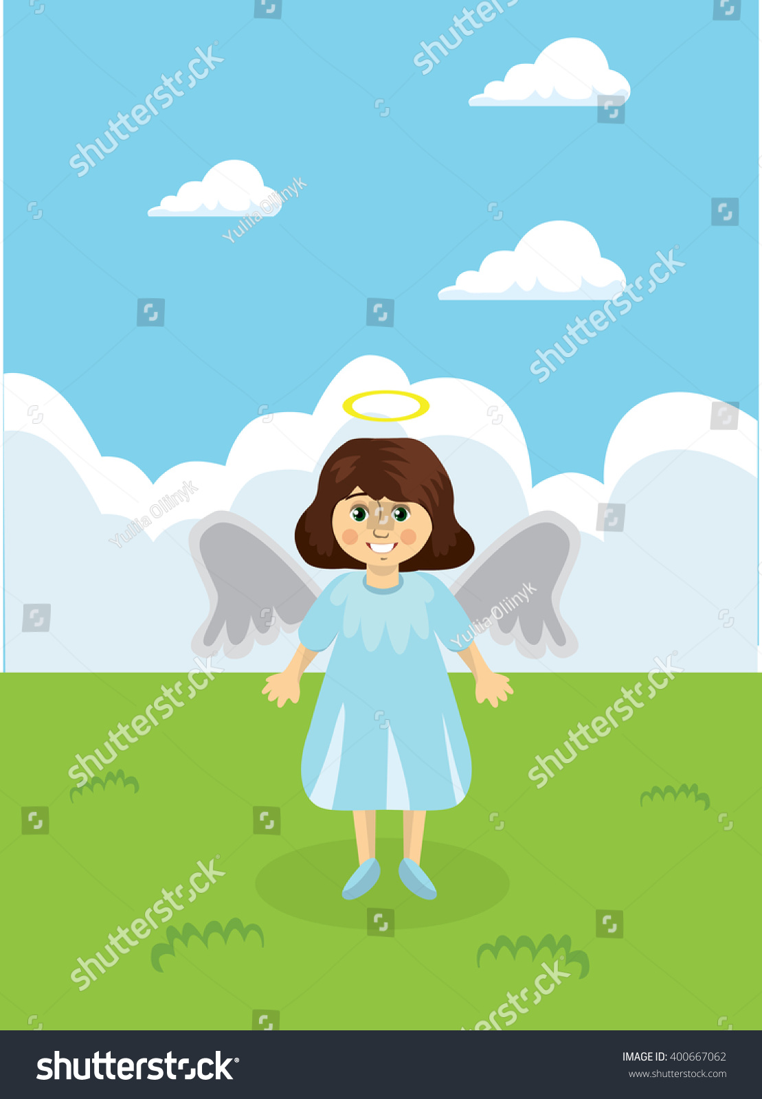 Angel Girl Vector Stock Vector (Royalty Free) 400667062 | Shutterstock
