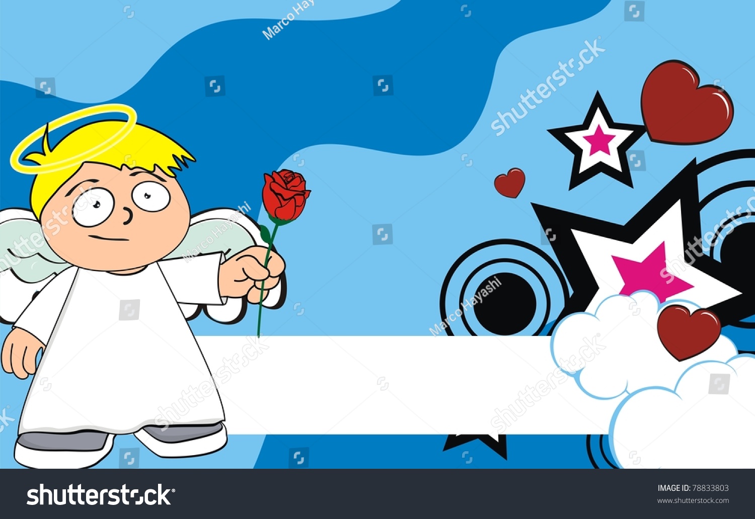 Angel Kid Cartoon Background Vector Format Stock Vector (Royalty Free ...