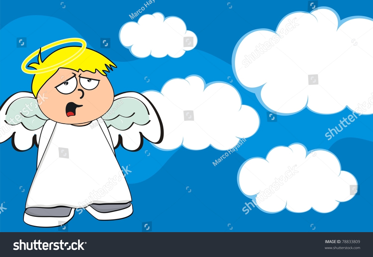 Angel Kid Cartoon Background Vector Format Stock Vector (Royalty Free ...