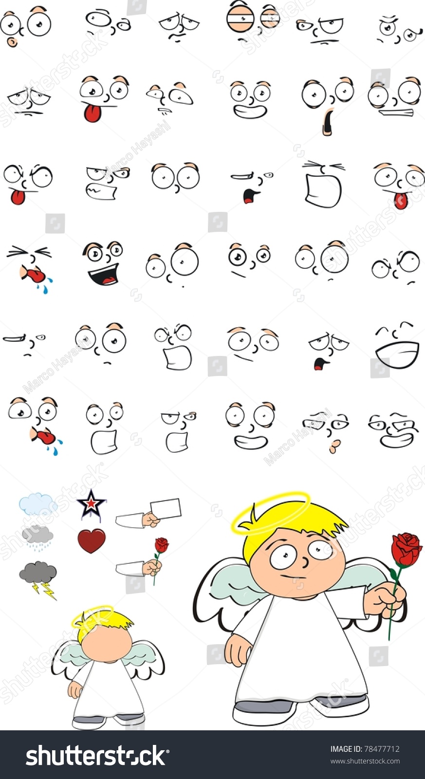 Angel Kid Cartoon Vector Format Stock Vector (Royalty Free) 78477712 ...