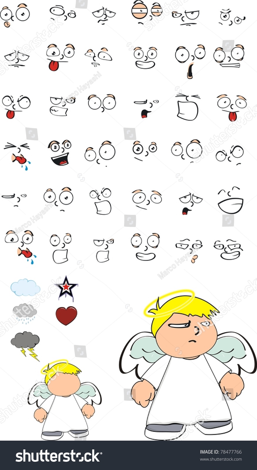 Angel Kid Cartoon Vector Format Stock Vector (Royalty Free) 78477766 ...