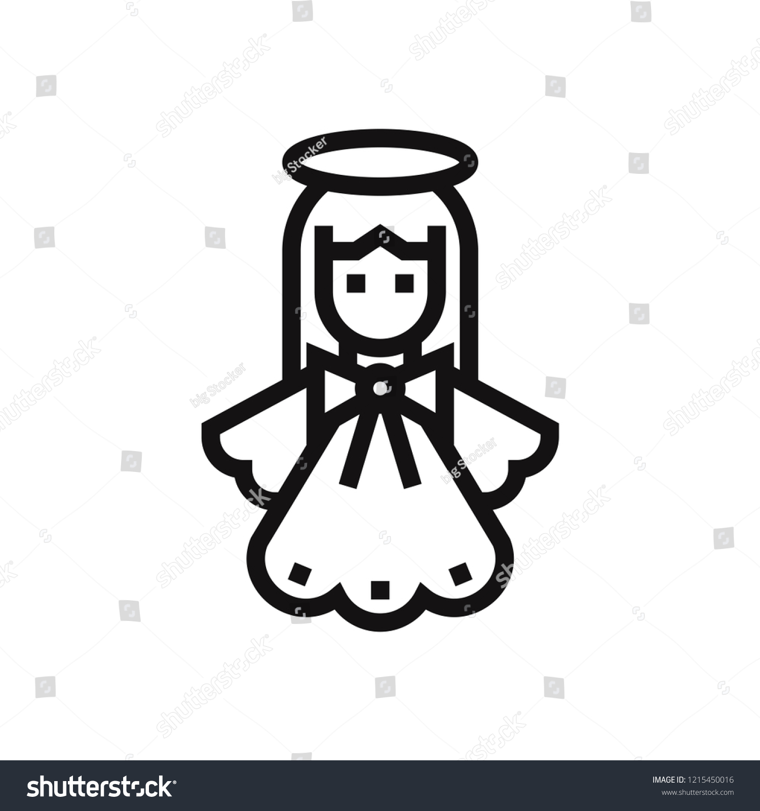 Angel Vector Icon Stock Vector (Royalty Free) 1215450016