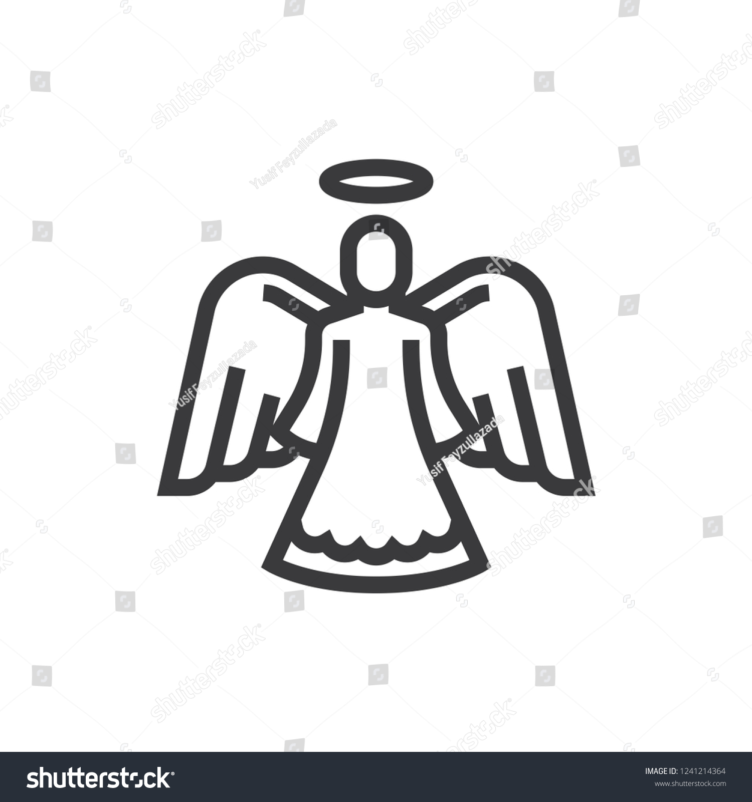 Angel Vector Icon Stock Vector (Royalty Free) 1241214364 | Shutterstock