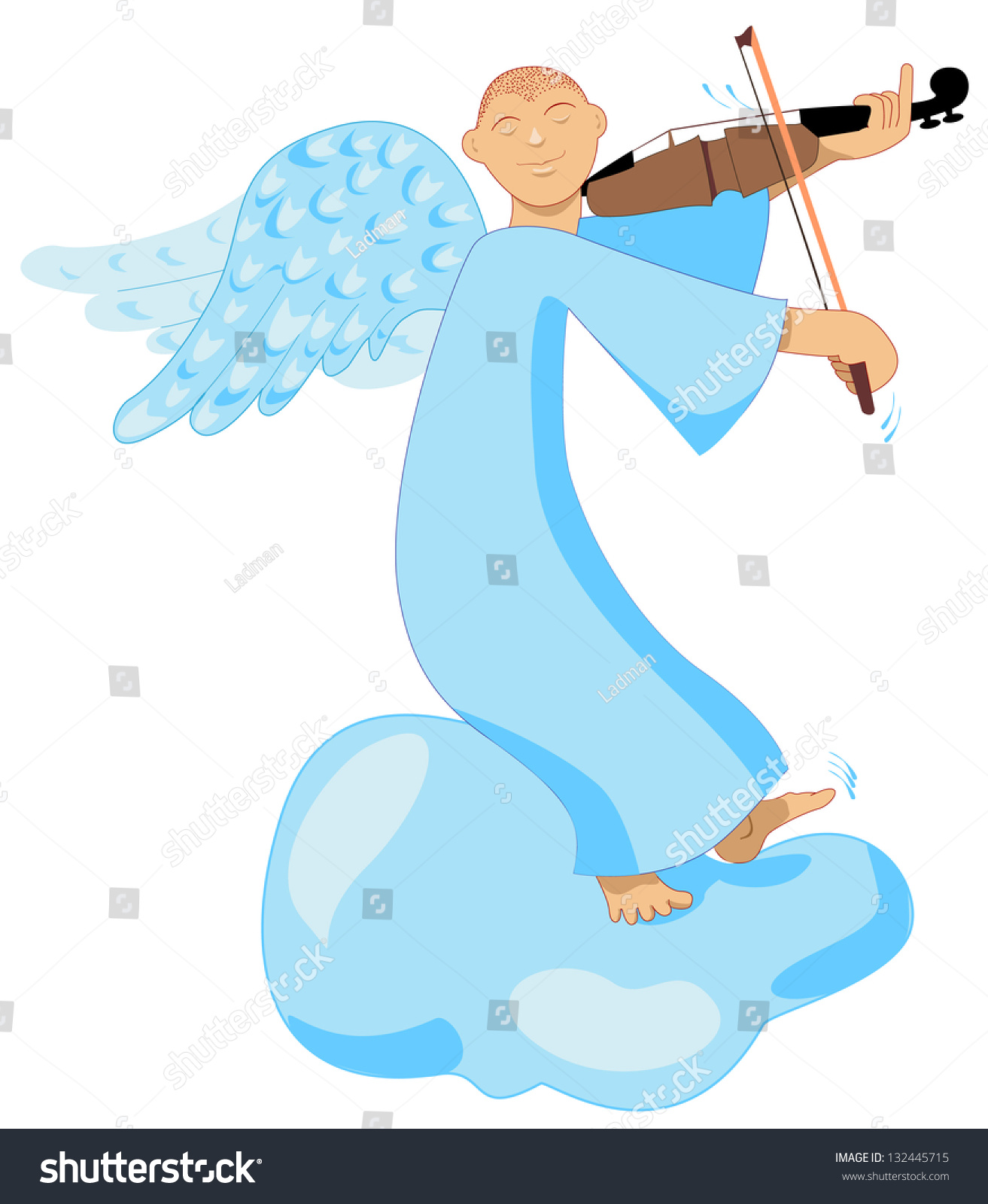 Angel Violinist Stock Vector (Royalty Free) 132445715