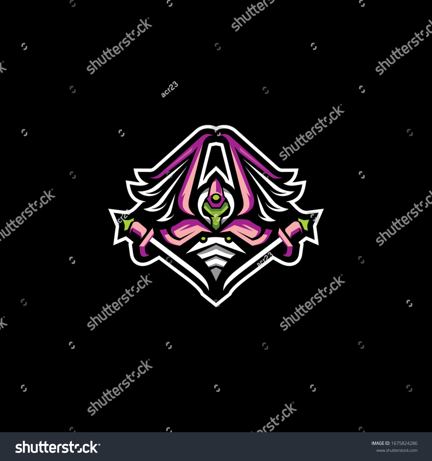 Angel Wing Warrior Logo Icon Vector Stock Vector (Royalty Free) 1675824286